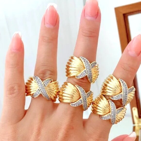 PINK LEMONADE JEWELRY | Jewelry | 8k Gold Dip Serrated Dip Dome ...
